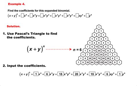 Math Example Polynomial Concepts Pascals Triangle Example 4