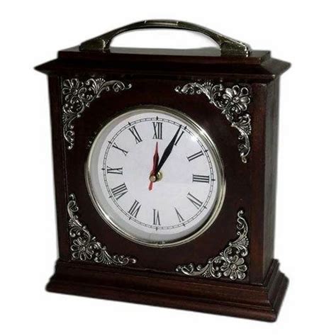Black Wooden Analog Table Clock For Home Shape Square At Rs 80 Piece In Moradabad