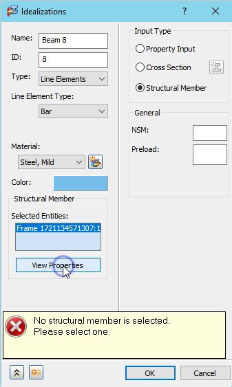 フレーム ジェネレータ メンバーを使用している場合に Inventor Nastran で解析中にエラー T2024 が発生する