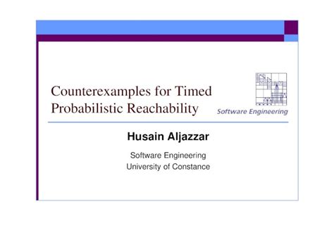 Pdf Counterexamples For Timed Reachability Analysis · Counterexamples