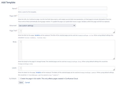 Create A Template From A Confluence Page Teamworkx Issue Publisher For Jira Cloud