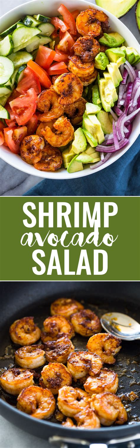 Skinny Shrimp And Avocado Salad With Cilantro Lime Dressing Gimme Delicious