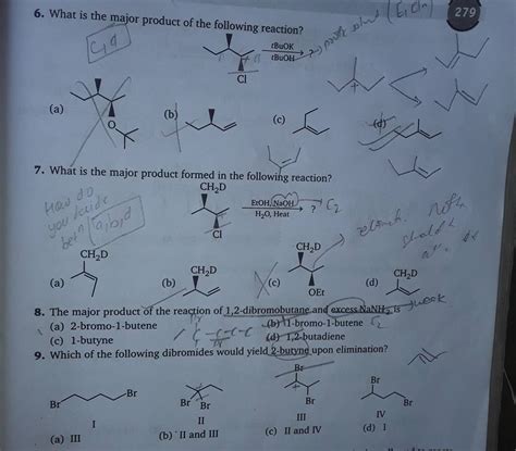 The Major Product Of The Reaction Of 1 2 Dibromobutane And Excess Nanh I