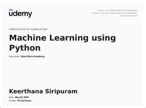 keerthana siripuram on linkedin machinelearning udemy