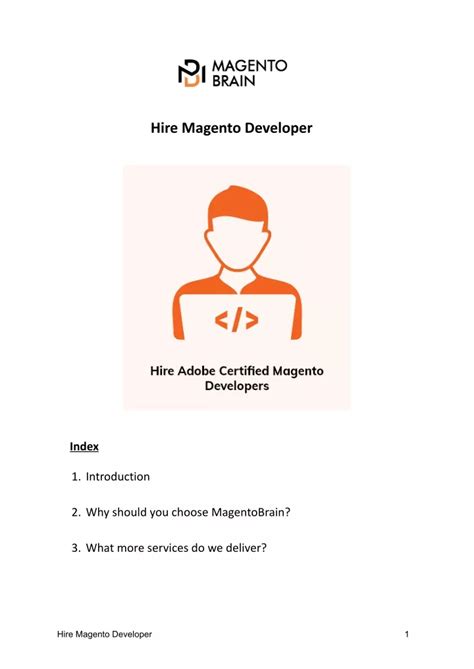 Ppt Hire Magento Developer Powerpoint Presentation Free Download Id 11850597
