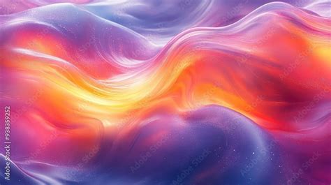 Vibrant Abstract Background With Flowing Liquid Shapes In Bold Saturated Colors Dynamic
