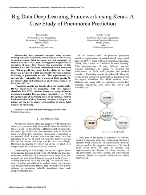 Big Data Deep Learning Framework Using Keras Pdf Machine Learning