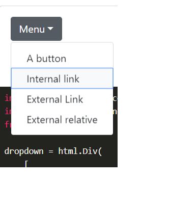 Dbc DropdownMenuItem Dash Python Plotly Community Forum