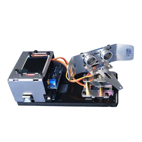 Jual Ultrasonic Radar With 1 8 Tft Screen School Learning Kit For Arduino Robot Diy Kit Detector