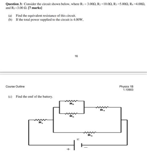 Question 3 Consider The Circuit Shown Below Where R₁ 300Ω R₂100Ω