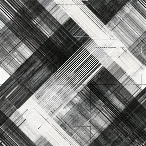 Monochrome Geometric Patterns And Textures In Abstract Design Stock