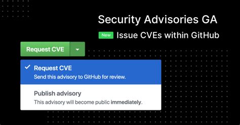 github security advisories now out of beta and automatic cve requests