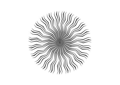 Modeling Principle In Abstract Black And White Sunburst Drawing