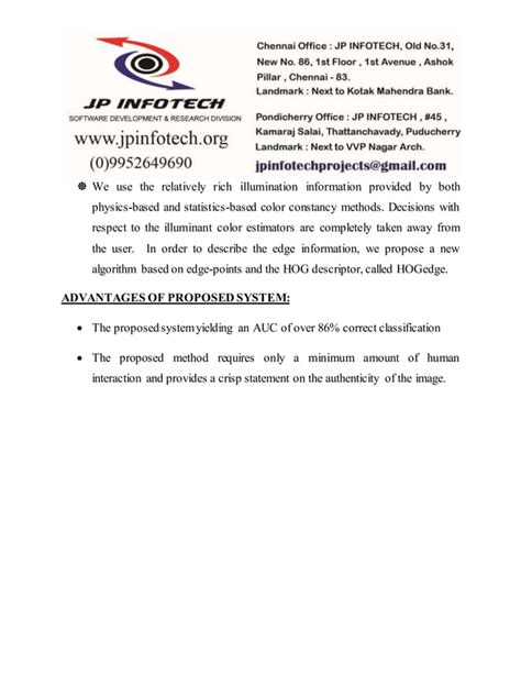 Jpm1407 Exposing Digital Image Forgeries By Illumination Color Classification Pdf