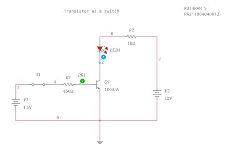 Transistor As A Switch Multisim Live
