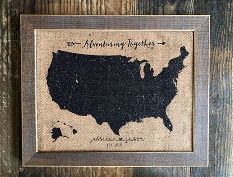 Push Pin Map Custom Map T Travel Memories T Custom Etsy