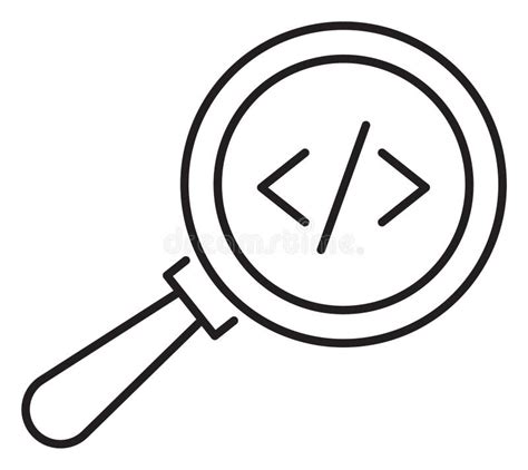 Binary Code Magnifying Glass Icon Stock Illustrations 1402 Binary