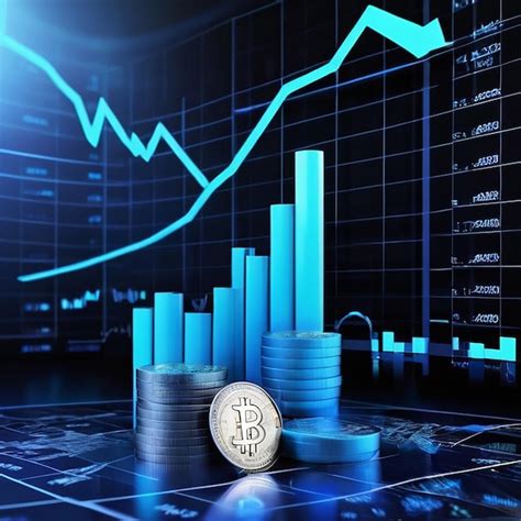 A Stack Of Coins With A Graph On The Top Of It Premium Ai Generated Image