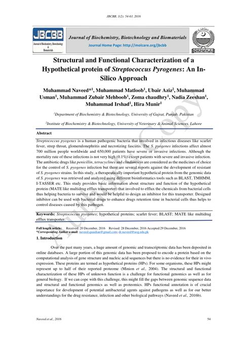 Pdf Structural And Functional Characterization Of A Hypothetical