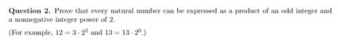 Solved Question Prove That Every Natural Number Can Be Chegg