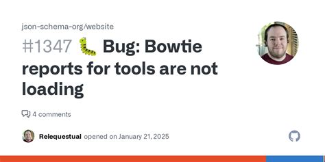 🐛 Bug Bowtie Reports For Tools Are Not Loading · Issue 1347 · Json