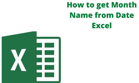 How To Get Month Name From Date Excel Basic Excel Tutorial