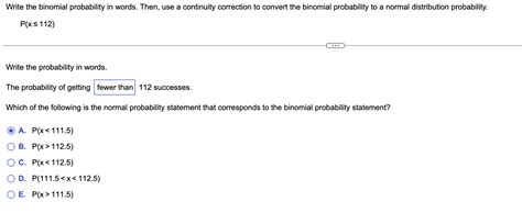 Solved Write The Binomial Probability In Words Then Us