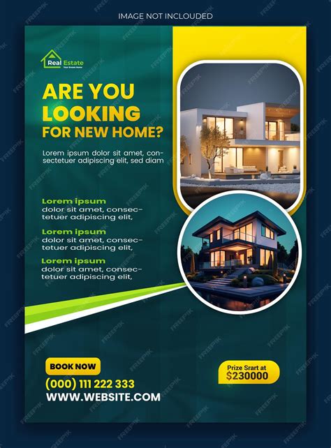 Premium Vector Modern House Flyer Template Design