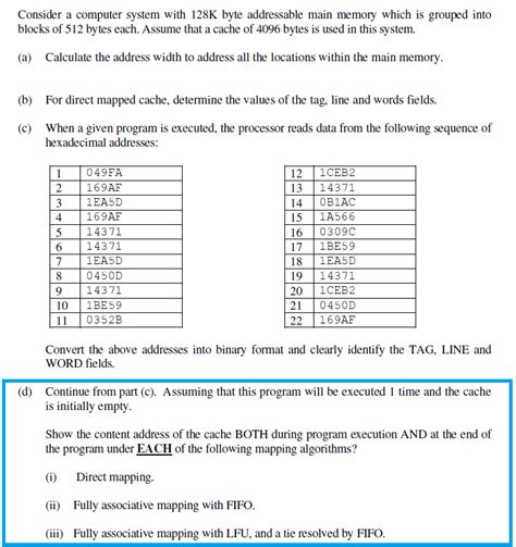 Solved Consider A Computer System With 128k Byte Addressable