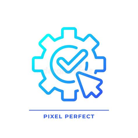 Apply Settings Pixel Perfect White Linear Icon For Dark Theme Stock Vector Illustration Of
