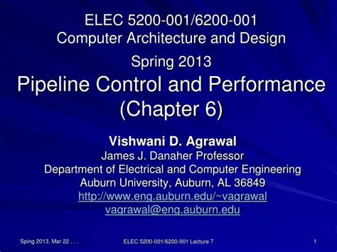 Ppt Elec 5200 0016200 001 Computer Architecture And Design Spring