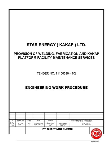 Engineer Procedure Pdf Specification Technical Standard Engineering