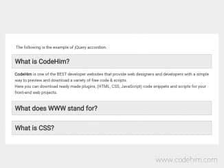 Accordion Sidebar Menu With CSS And JQuery CodeHim