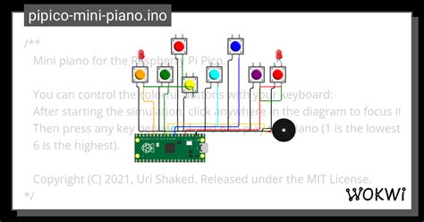 Pipico Mini Piano Ino Copy Wokwi ESP32 STM32 Arduino Simulator