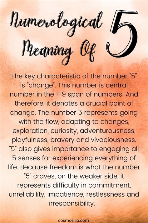 Numerological Meaning Of The Number 5 Artofit