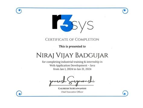 Niraj Badgujar On Linkedin Webdevelopment Internshipcompletion