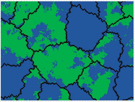Realistic Continents With Tectonics Simulation And Noise Displaced For