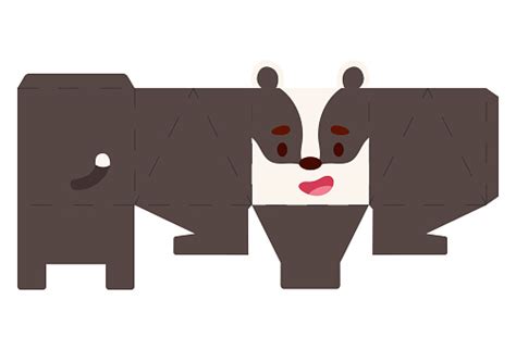 과자 사탕 작은 선물 빵집에 대한 파티 호의 상자 오소리 디자인 패키지 템플릿 어떤 목적을 위한 훌륭한 디자인 생일 베이비 샤워 할로윈 크리스마스 벡터 스톡 일러스트레이션