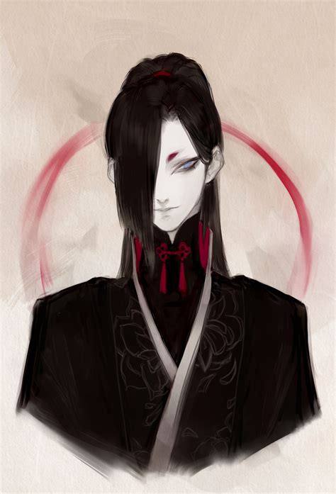 Safebooru 1other Androgynous Black Hair Blue Eyes Closed Mouth