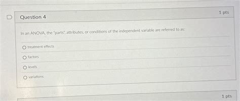 Solved Question 41 ﻿ptsin An Anova The Parts Attributes