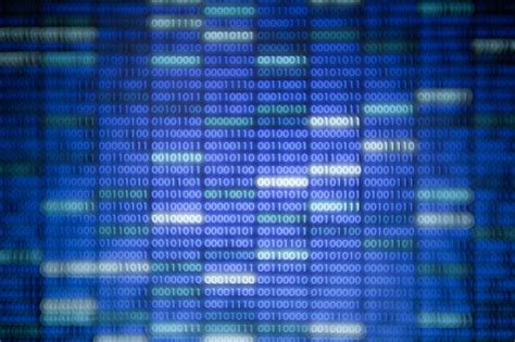 Blockchain 데이터입니다 빛나는 블루와 화이트 이진 데이터 코드 인터넷 및 사이버 보안 기능에 대 한 배경 블록 번호