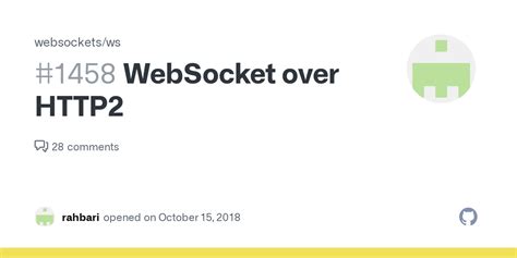 websocket over 2 · issue 1458 · websockets ws · github
