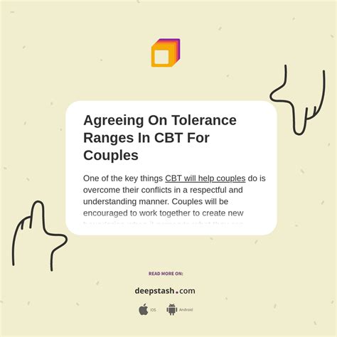 Agreeing On Tolerance Ranges In Cbt For Couples Deepstash