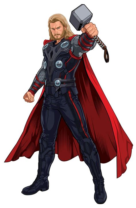 Avengers Cartoon Thor Comic Avengers Characters Marvel Comics