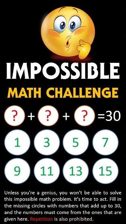 Impossible Math Challenge Can You Solve This Tricky Math Problem