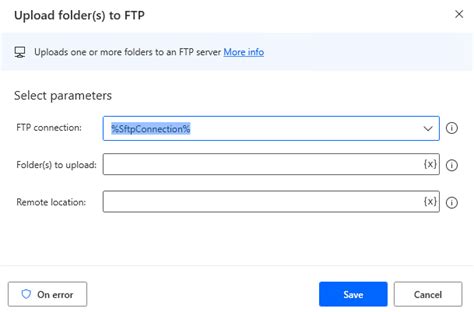 upload folder s to ftp power automate desktop action kaizen personal computer work