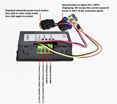 Digital Display Pwm Dc Gear Motor Stepless Speed Controller Ccm5d