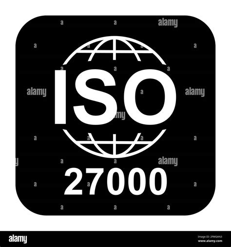Iso 27000 Icon Information Security Management System Standard Quality Symbol Vector Button