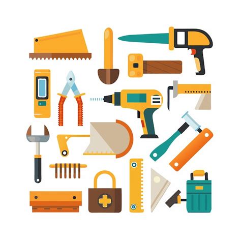 Premium Vector Construction And Tools Icons Set