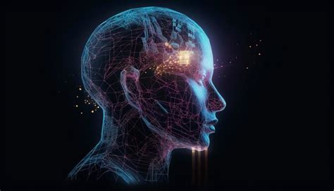 Premium Ai Image Artificial Intelligence A Humanoid Cyber Human With A Neural Network Thinks